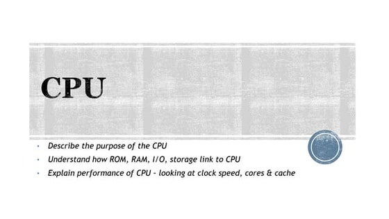 Pps 11introduction To Components Of A Computer System Disks Memory Processor Where A
