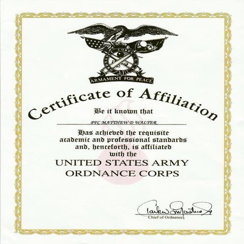 Ordnance Affiliation | PDF
