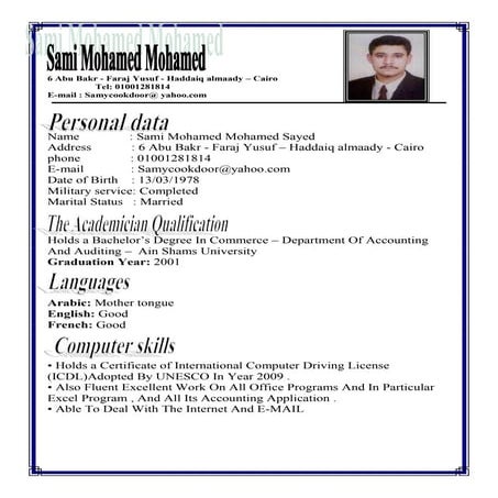 SAMY CV | PDF | Business | Business and Finance