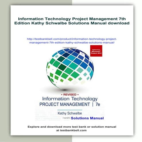 Information Technology Project Management 7th Edition Kathy Schwalbe ...
