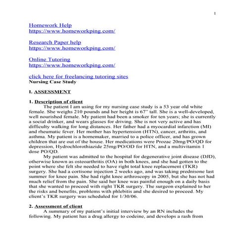 99409907 nursing-case-study | DOC