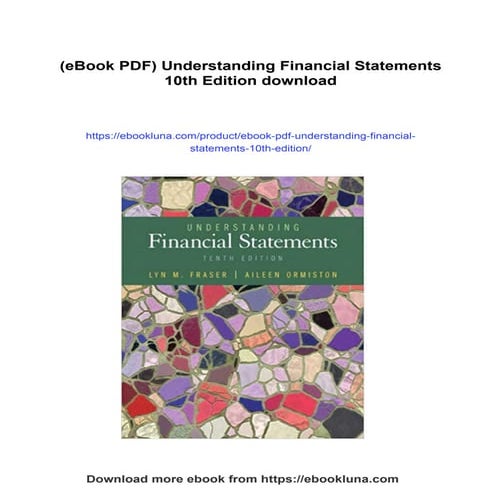 (eBook PDF) Understanding Financial Statements 10th Edition | PDF