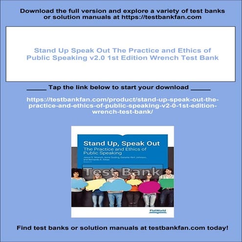 Stand Up Speak Out The Practice and Ethics of Public Speaking v2.0 1st ...