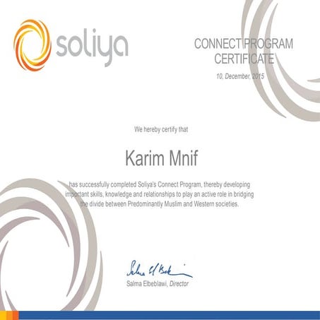 Soliya-Cert karim mnif | PDF