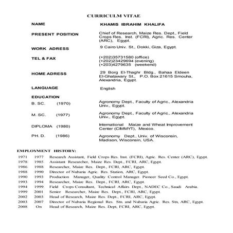 Yasser CV 2016. | PDF