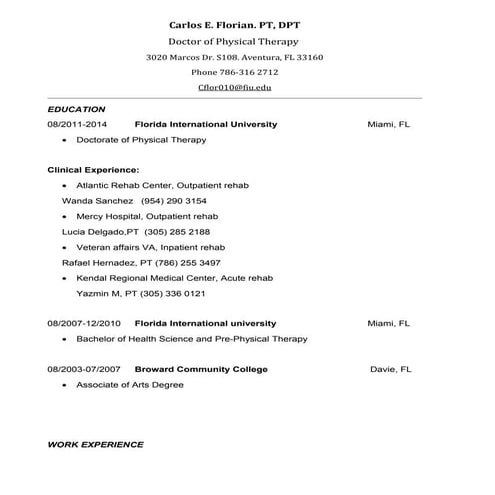 Carlos Florian resume | DOC