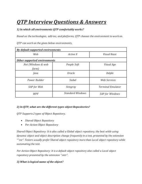 Qtp Interview Questions And Answers Pdf