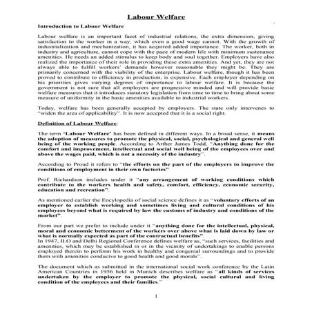 99687306 labour-welfare | PDF