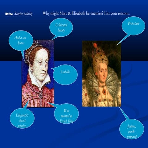 Mary, Queen of Scots VS. Elizabeth, Queen of England | PPT