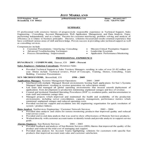 Jeff Markland Resume | DOCX