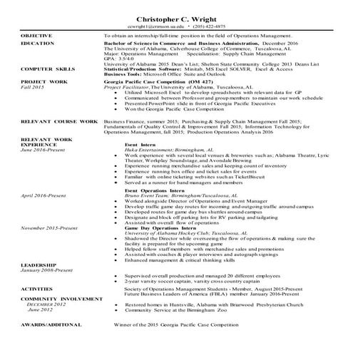 Chris Wright resume UPDATED 7-14-16 | DOCX
