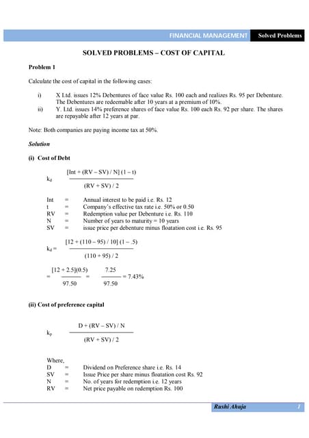 99700905 Cost of capital solved problems PDF 99700905-cost-of-capital-solved-problems-pdf