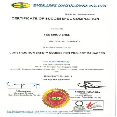 Certificate of CSCPM | PDF