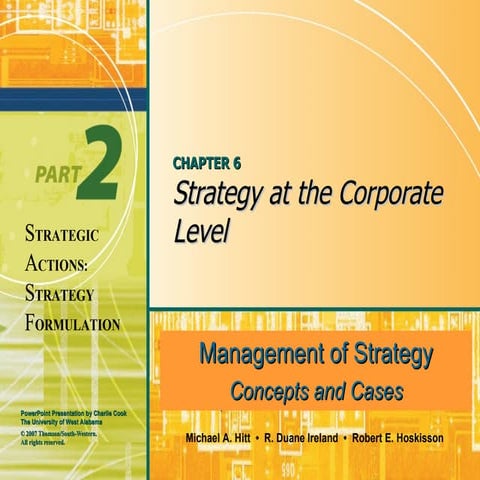 CHAPTER 6 Strategy at the Corporate Level | PPT