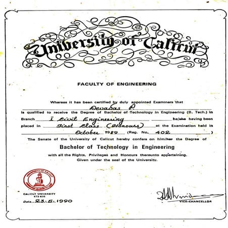 4. Devadas Pranassery _ Degree certificate (B.Tech in Civil Engineering ...