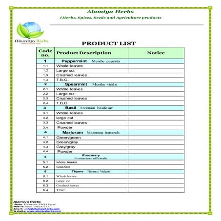product List | PDF