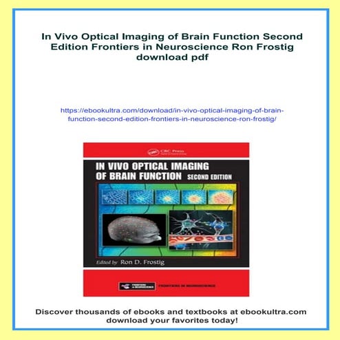 In Vivo Optical Imaging of Brain Function Second Edition Frontiers in ...