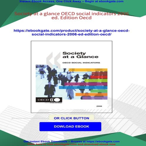 Society at a glance OECD social indicators 2006 ed. Edition Oecd | PDF