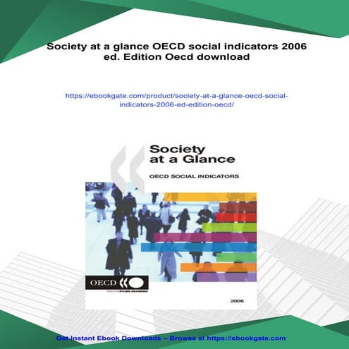 Society at a glance OECD social indicators 2006 ed. Edition Oecd | PDF