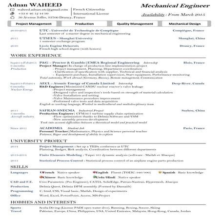 WAHEED_CV_Eng_P&G | PDF