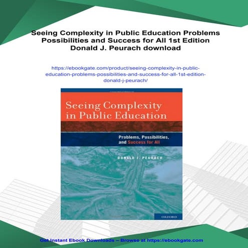 Seeing Complexity in Public Education Problems Possibilities and ...