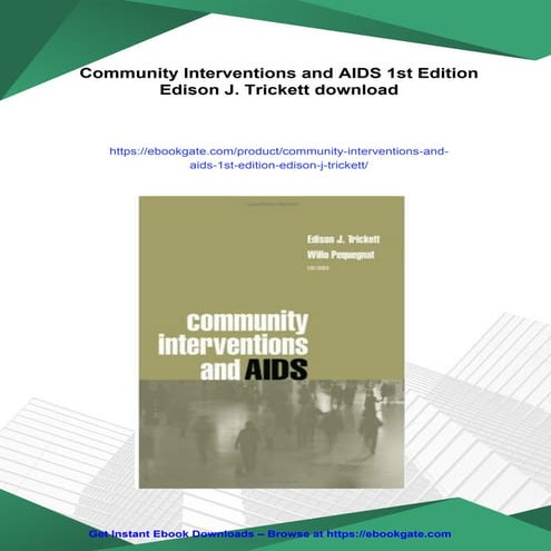 Community Interventions and AIDS 1st Edition Edison J. Trickett | PDF