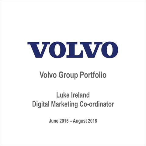 Volvo Group Portfolio | PPTX