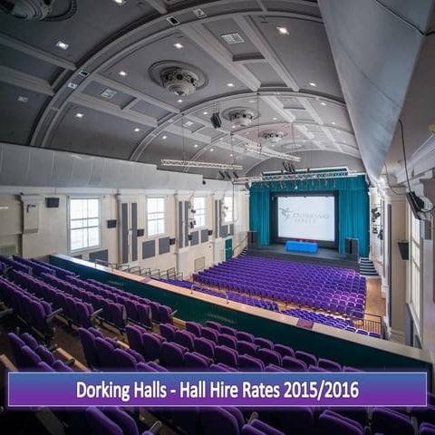 Dorking Halls Room Hire Pricing | PDF