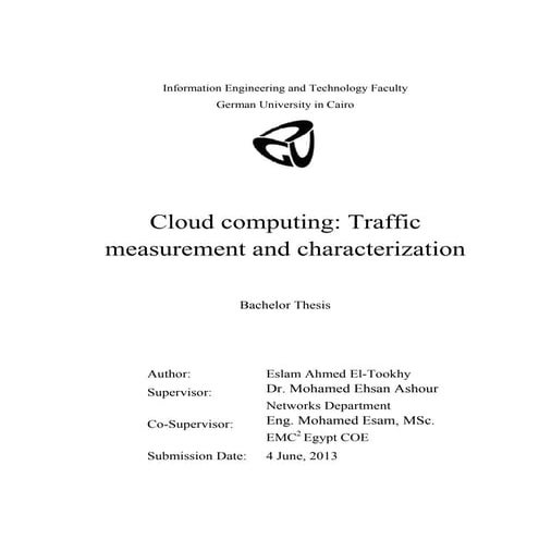 Cloud Computing Traffic Measurement and Characterization | PDF
