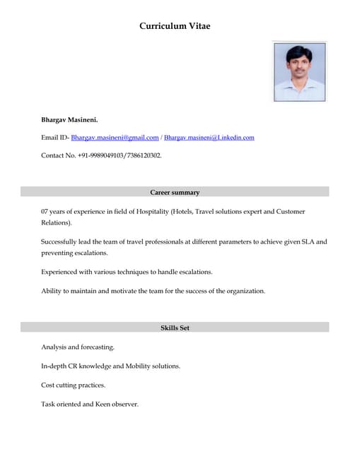 RESUME YOGENDRA. | PDF