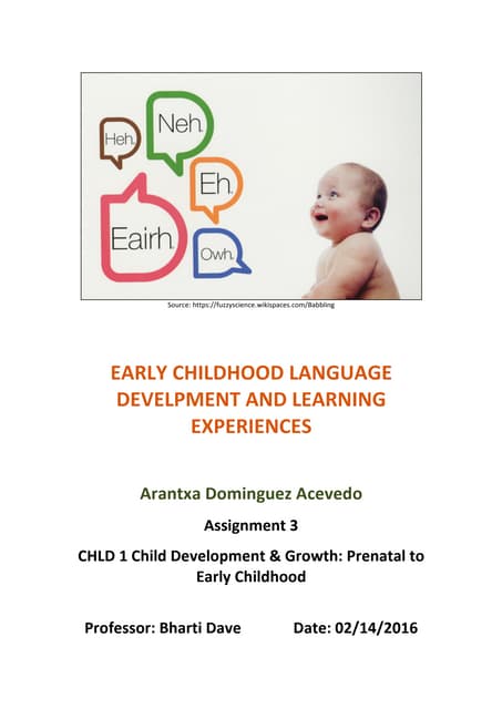 Stages of child language acquisition. | PPT