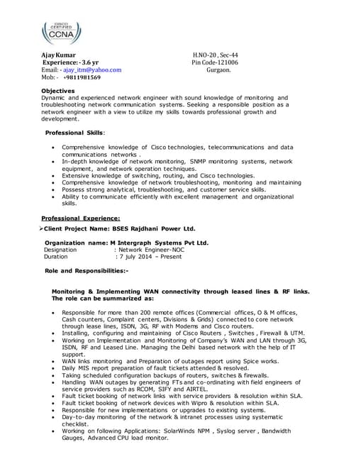 Resume | DOCX | Computer Networking | Computing
