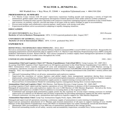 Jenkins Resume' | PDF