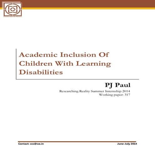 317_academic-inclusion-of-children-with-learning-disabilities_pj-paul | PDF