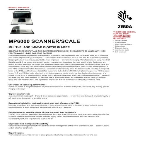 mp6000-spec-sheet-en | PDF | Operating Systems | Computer Software and Applications