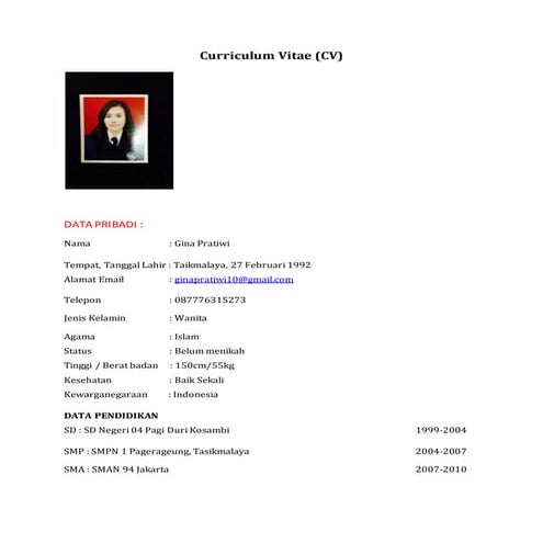 Curriculum Vitae1 | DOCX