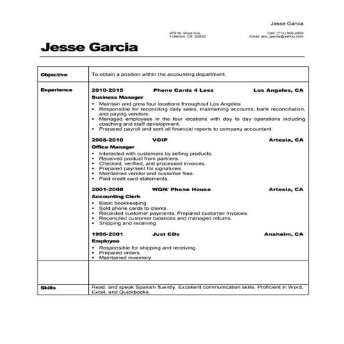 Jesse Garcia Resume | DOCX