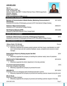Resume- Chua Jia Jie doc | PDF