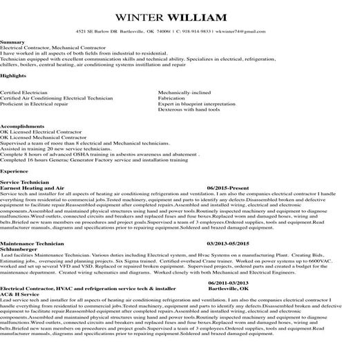 Winter Billy Resume | PDF
