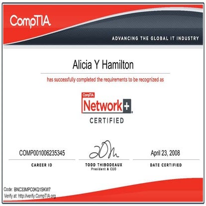 CompTIA Network+ certificate 2008 | PDF
