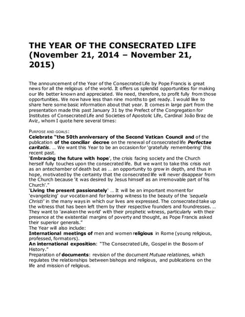 Consecrated life | PPT