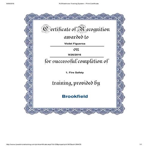 Fire Safety Cert. | PDF