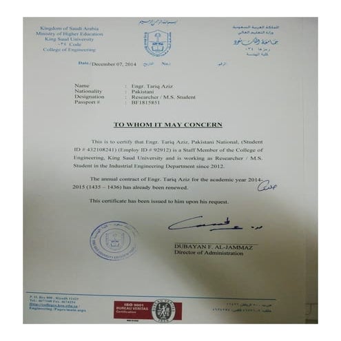 Experience letter teaching assistant | PDF