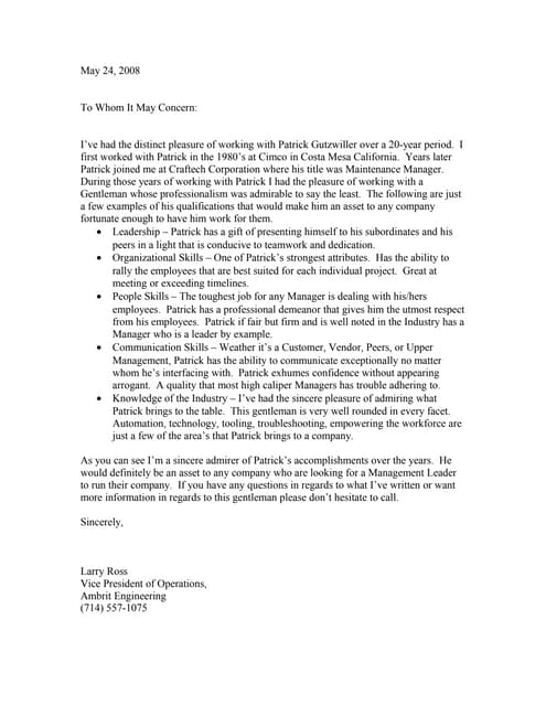 InjaNation Reference Letter Maxim | PDF