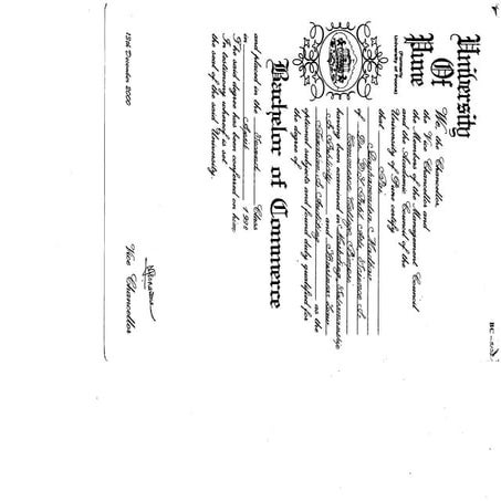 BCOM CERTIFICATE | PDF