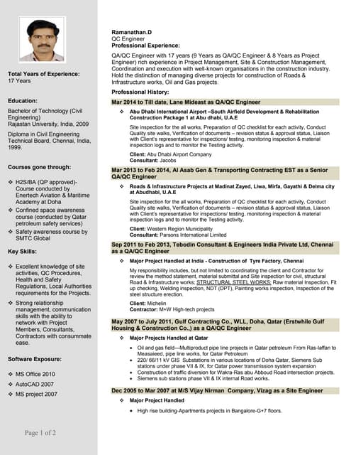 CV CIVIL ENGINEER | PDF