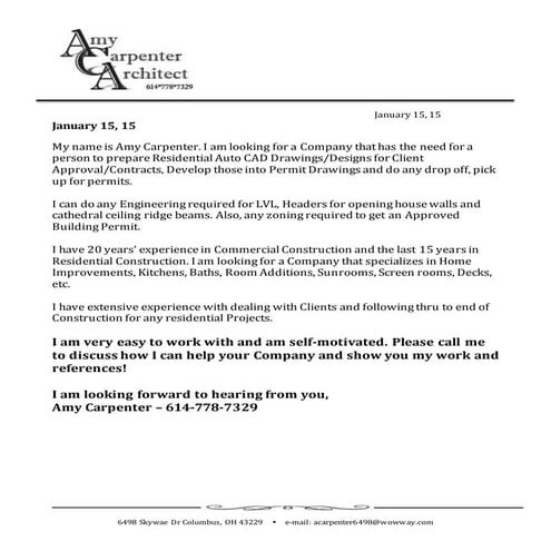 cover letter | PDF