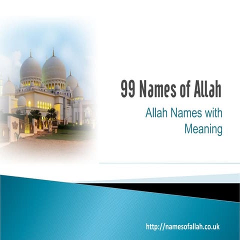 99 Names of Allah PDF l Asma-ul-Husna | PPT