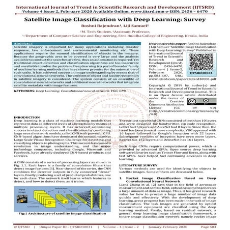 Satellite Image Classification With Deep Learning Survey Pdf