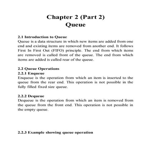 Queue Operations And Implementations Pdf